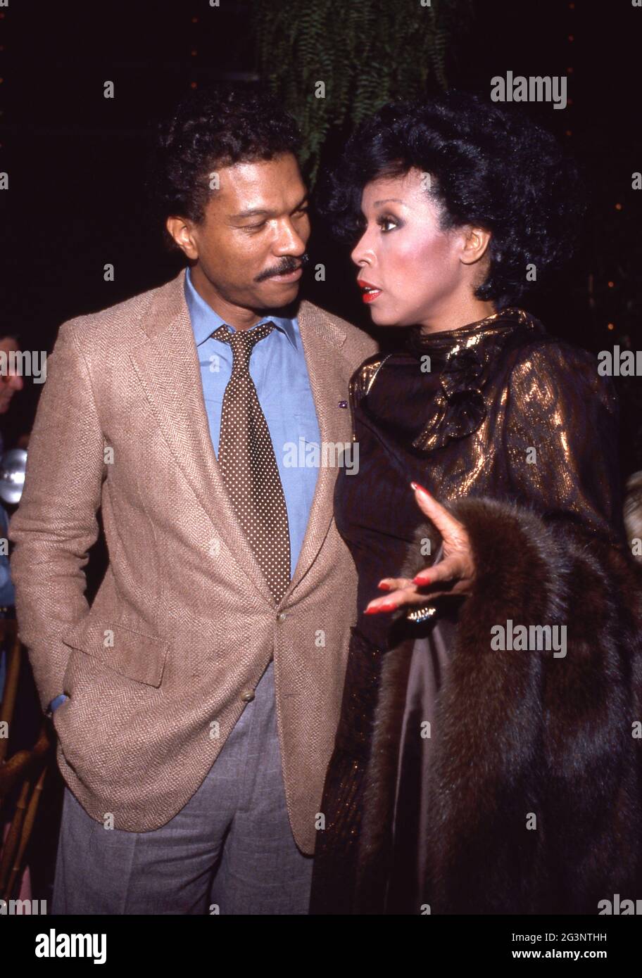 Billy Dee Williams and Diahann Carroll 1984 Credit: Ralph Dominguez/MediaPunch Stock Photo - Alamy