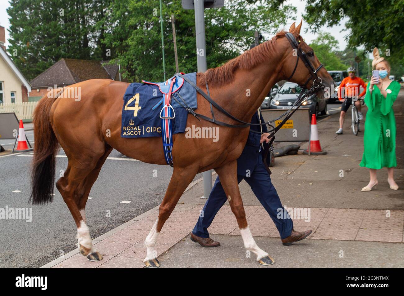 Ascot, Berkshire, UK. 17th June, 2021. Famous racehorse Stradivarius ...