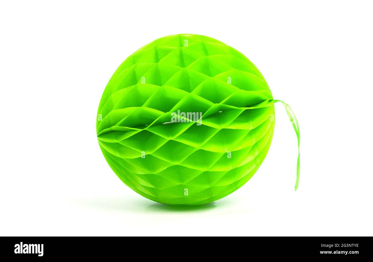 Colorful honeycomb round paper ball isolated Stock Photo - Alamy