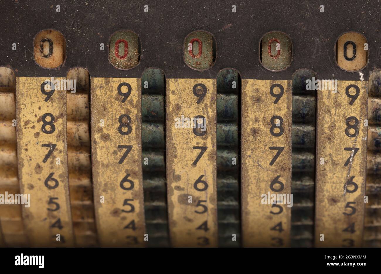 Vintage manual adding machine isolated Stock Photo - Alamy