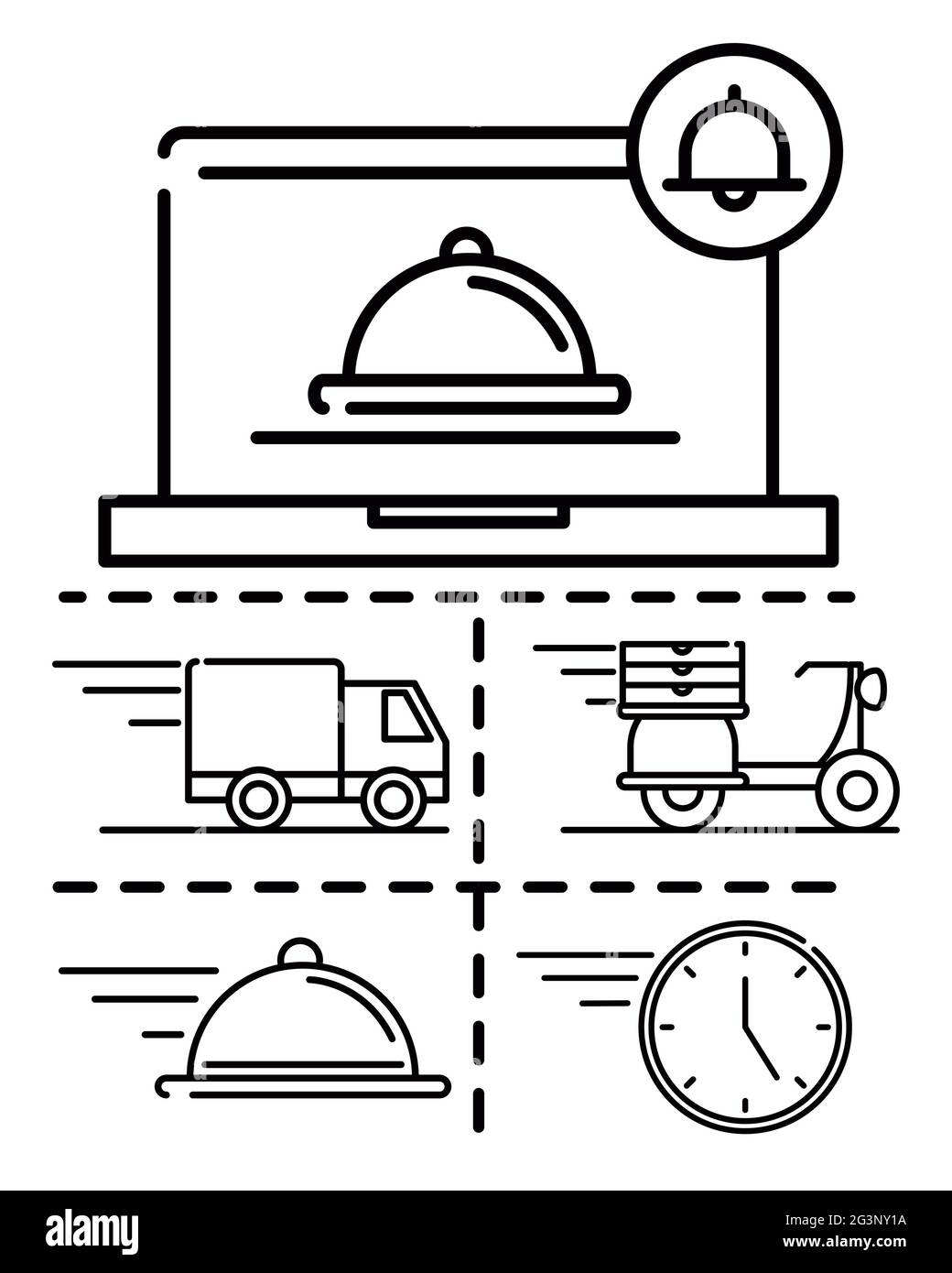 food delivery set Stock Vector Image & Art - Alamy