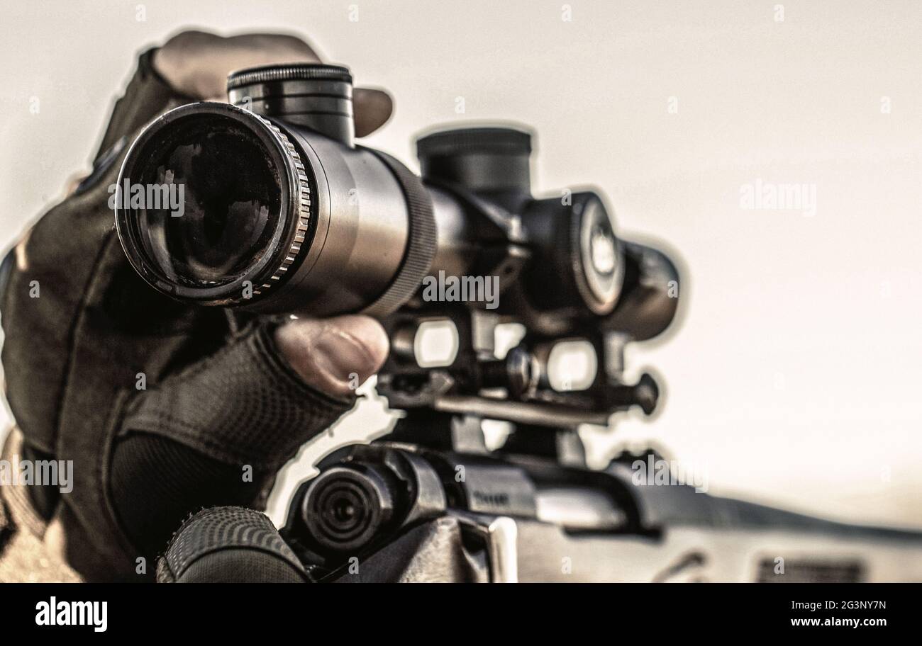 Hunting period. Male with a gun. The man is on the hunt. Hunt hunting ...