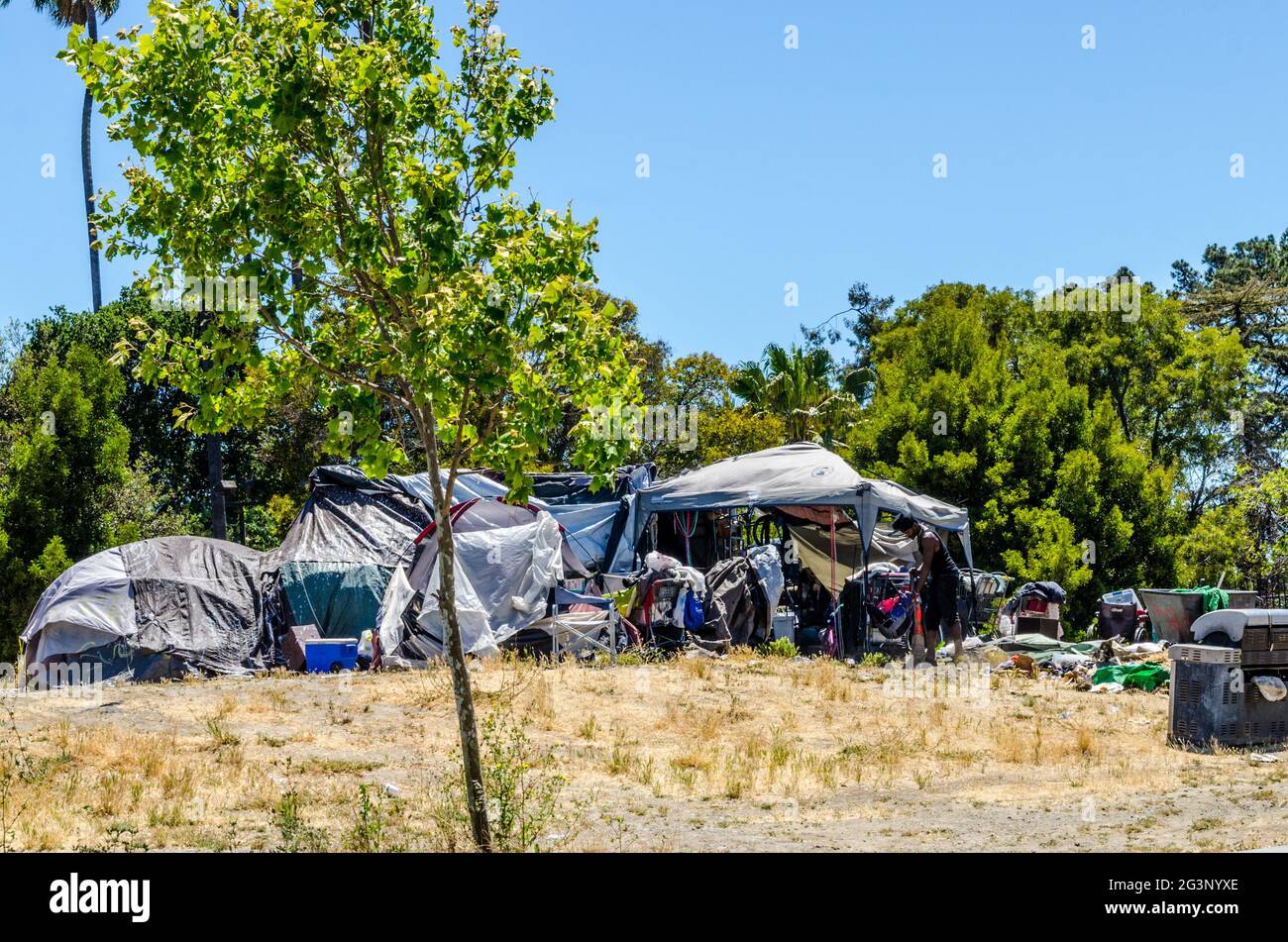 A Homeless encampment in Oakland California USA Stock Photo - Alamy