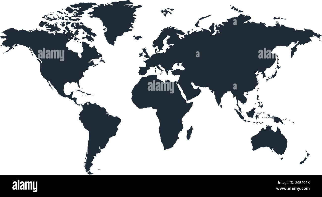 world map silhouette Stock Vector Image & Art - Alamy