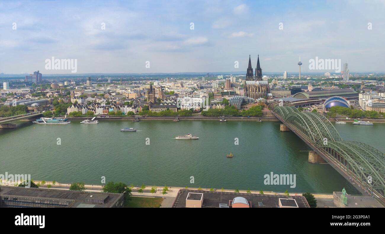 Aerial view of the city of Koeln Stock Photo - Alamy