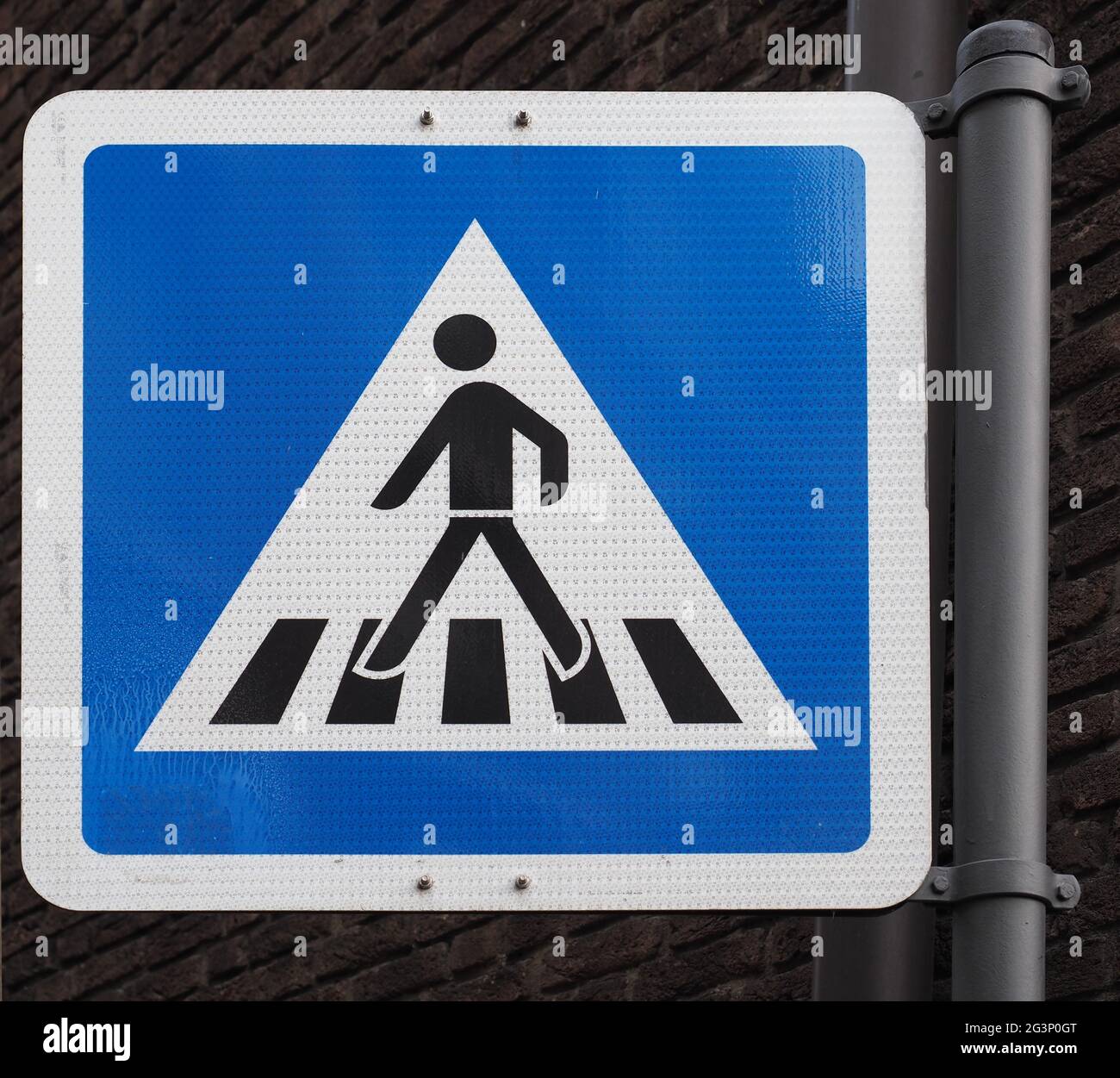 Zebra crossing sign Stock Photo - Alamy