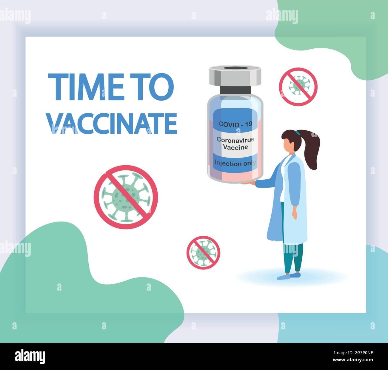 Vector cartoon doctor big syringe hi-res stock photography and images ...