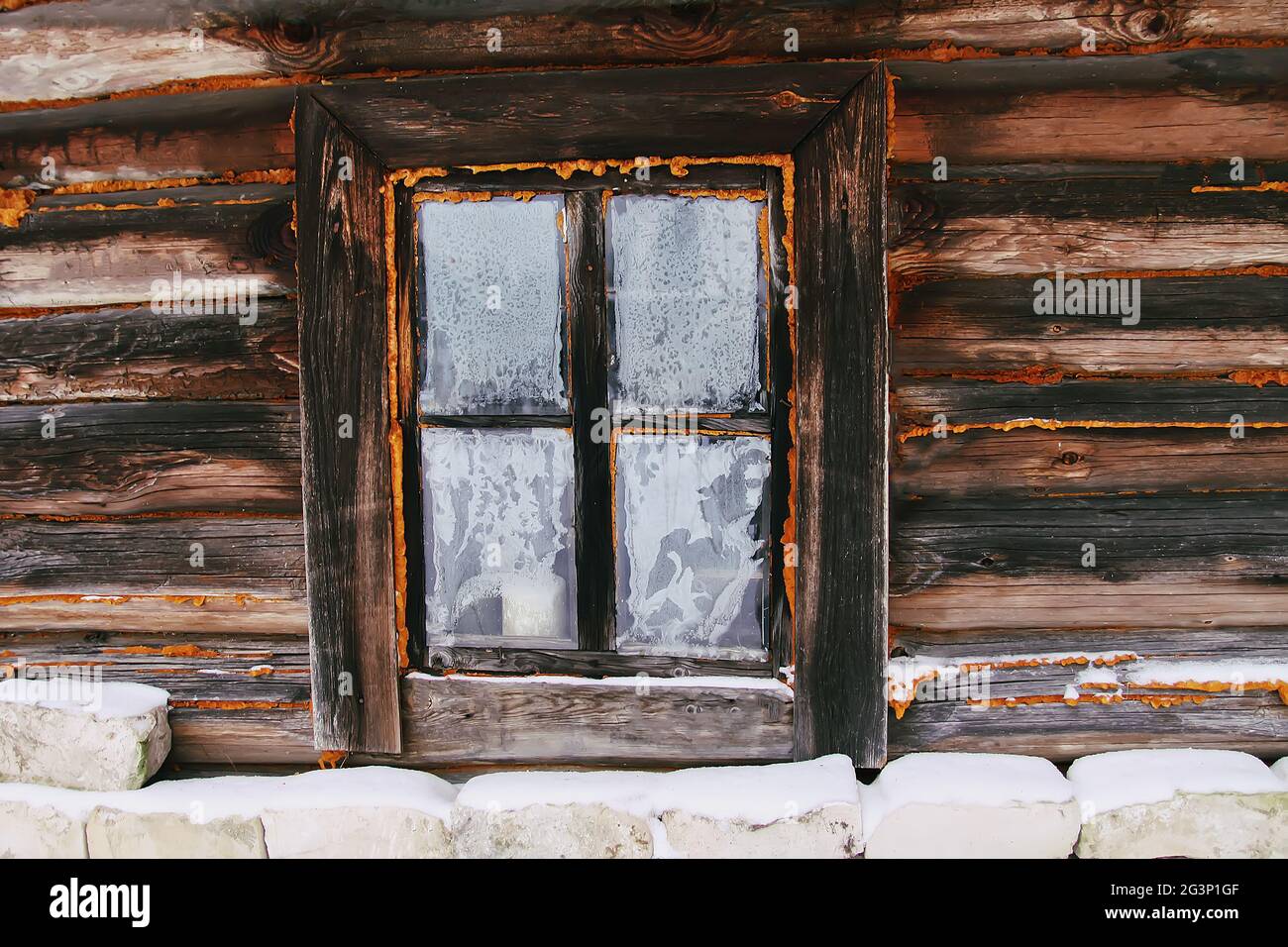 Frozen window pattern. Old rural bathhouse exterior Stock Photo - Alamy Frozen window pattern. Old rural bathhouse exterior Stock Photo - Alamy