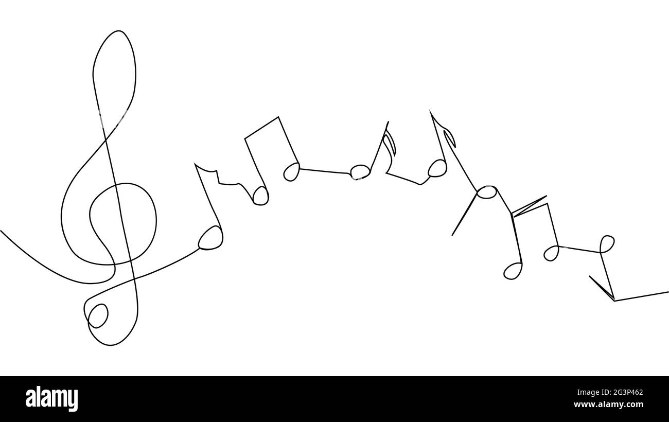 Single Black Music Notes