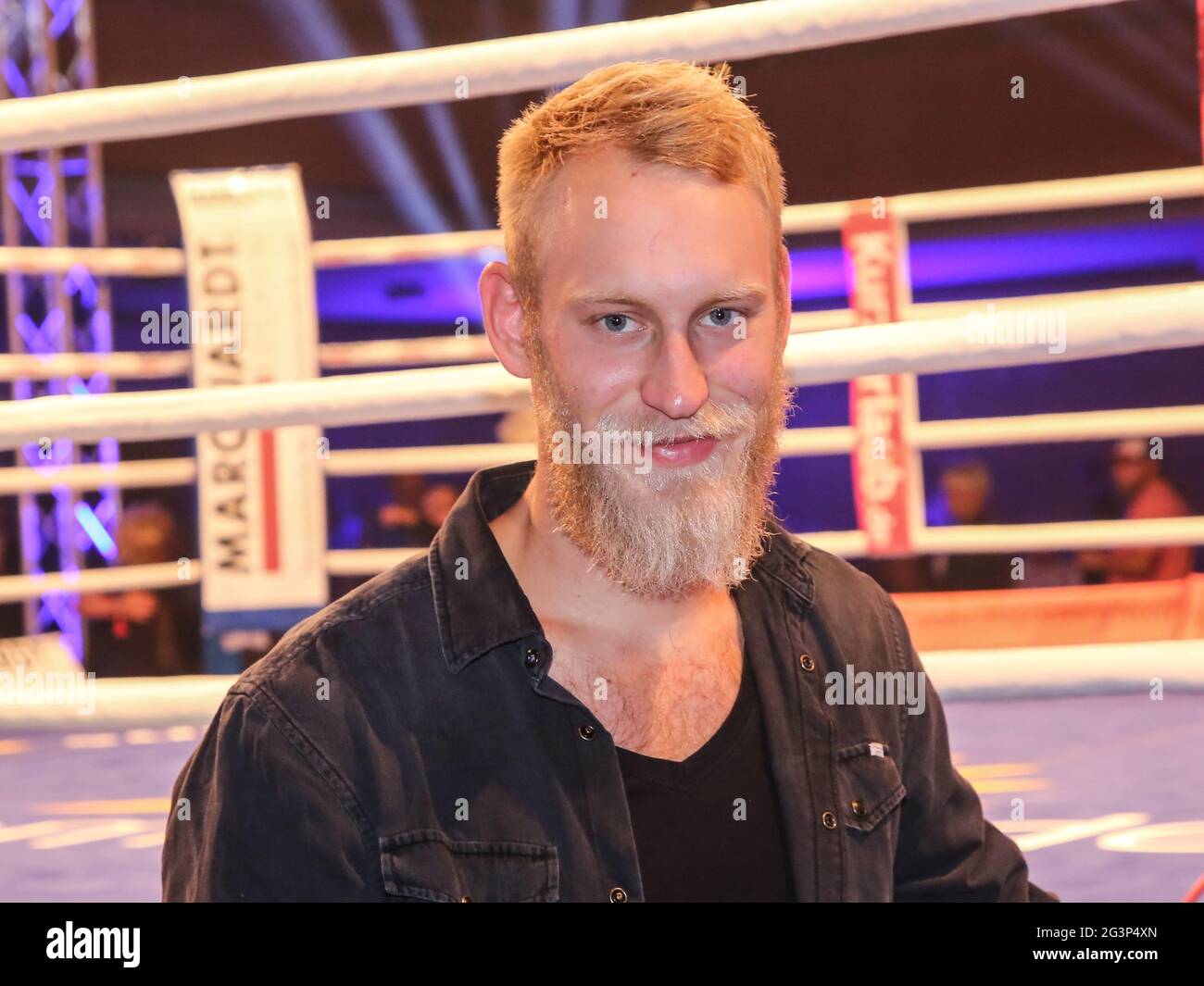 German handball player Matthias Musche from SC Magdeburg at SES boxing ...