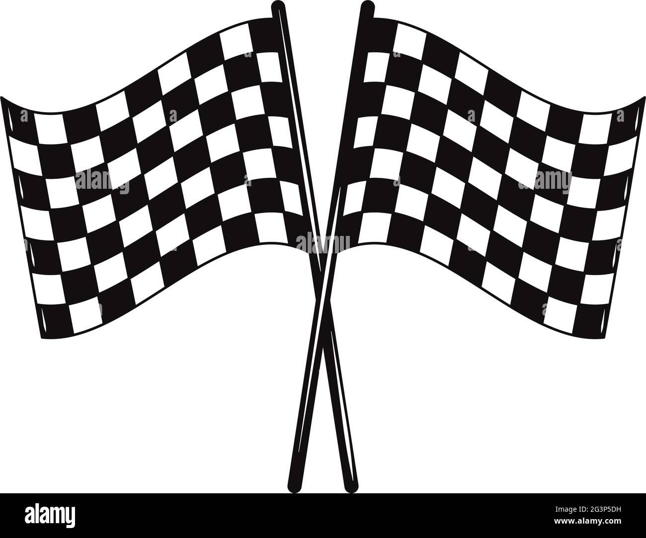 checkered flags in pole Stock Vector Image & Art - Alamy