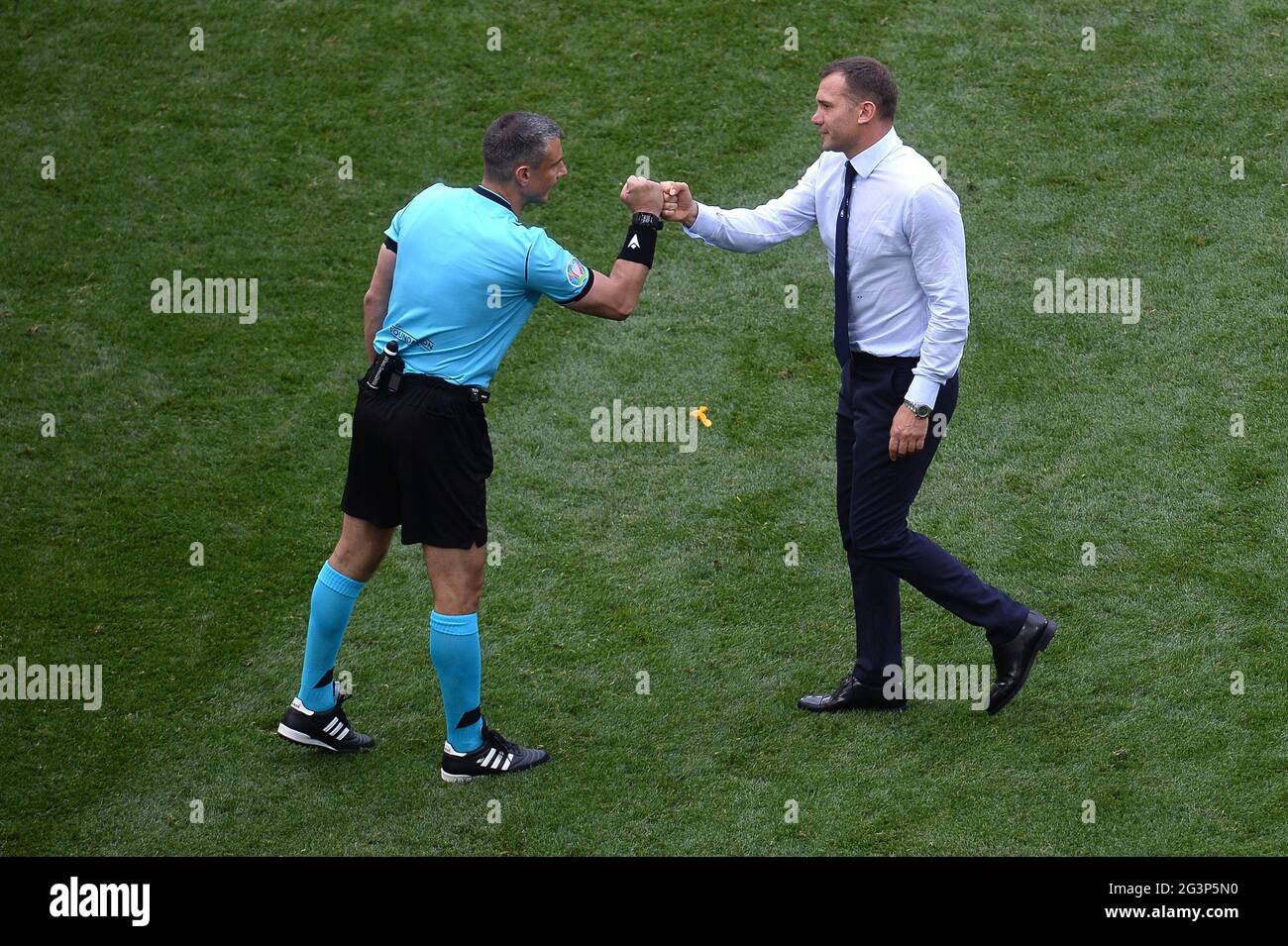 Ukraine head coach Andriy Shevchenko after the UEFA Euro 2020 ...