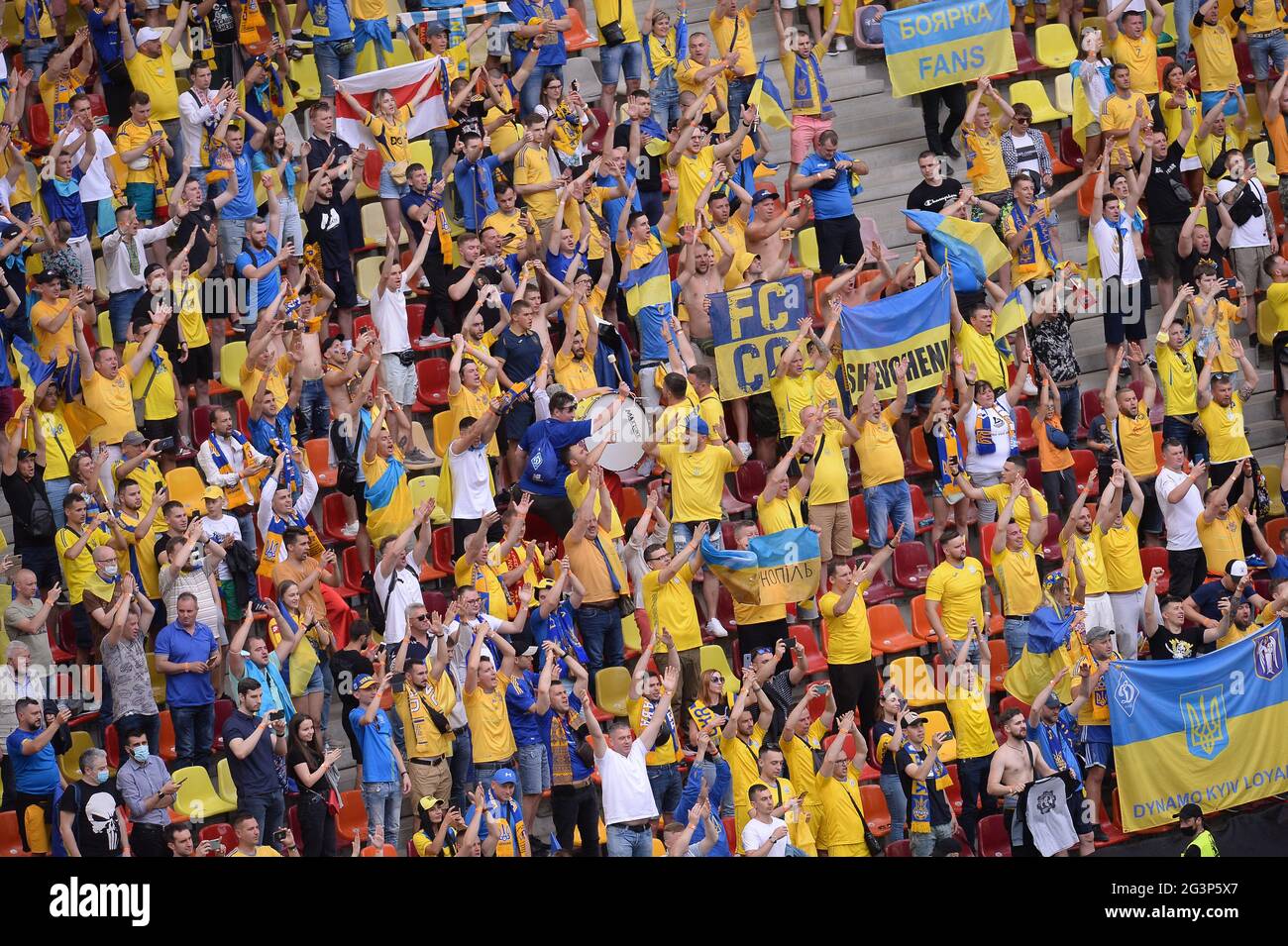 Ukraine fans after the UEFA Euro 2020 Championship Group C match ...