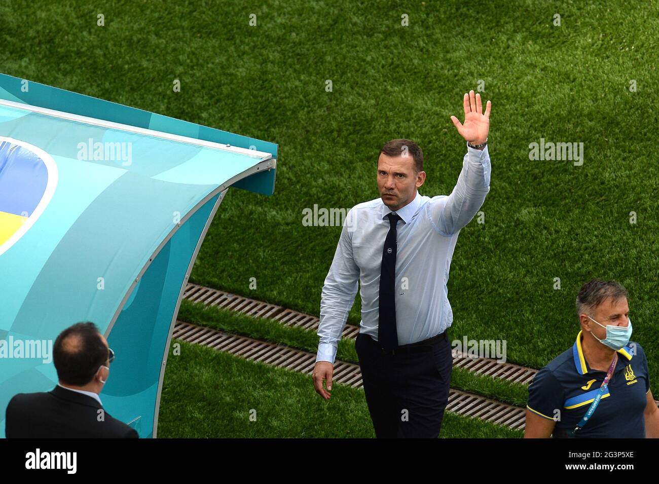 Ukraine head coach Andriy Shevchenko after the UEFA Euro 2020 ...