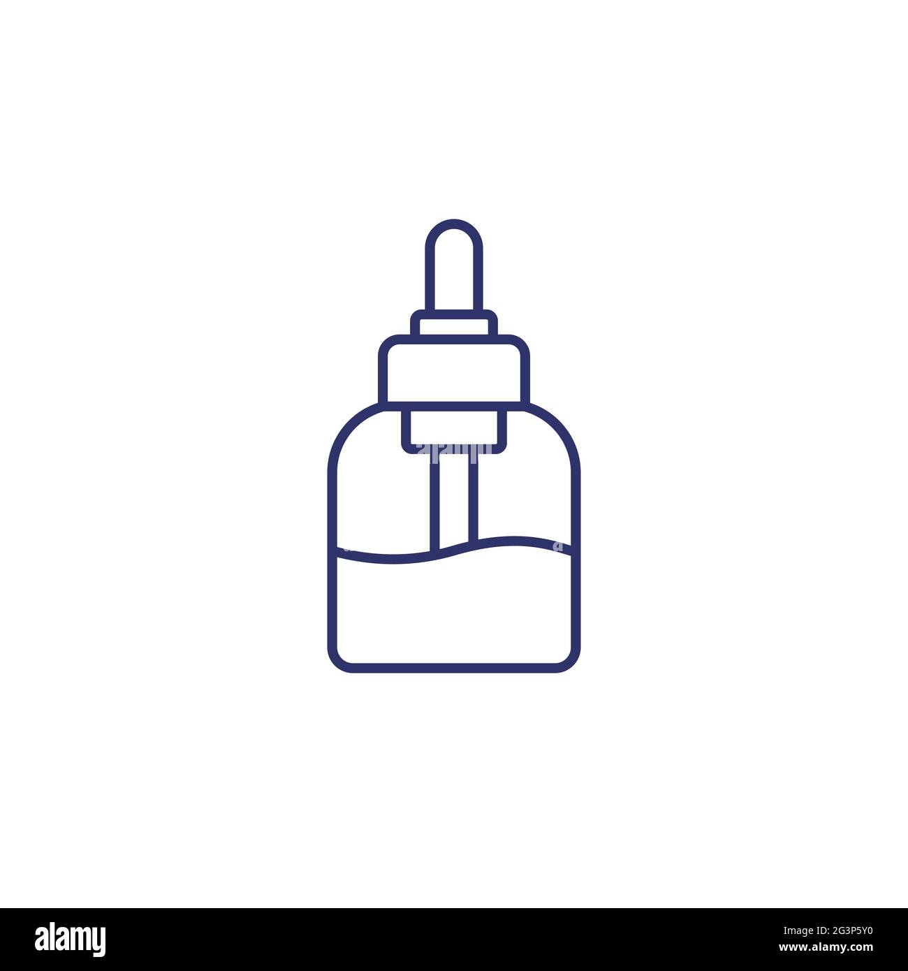 dropper bottle line icon on white, vector Stock Vector Image & Art - Alamy