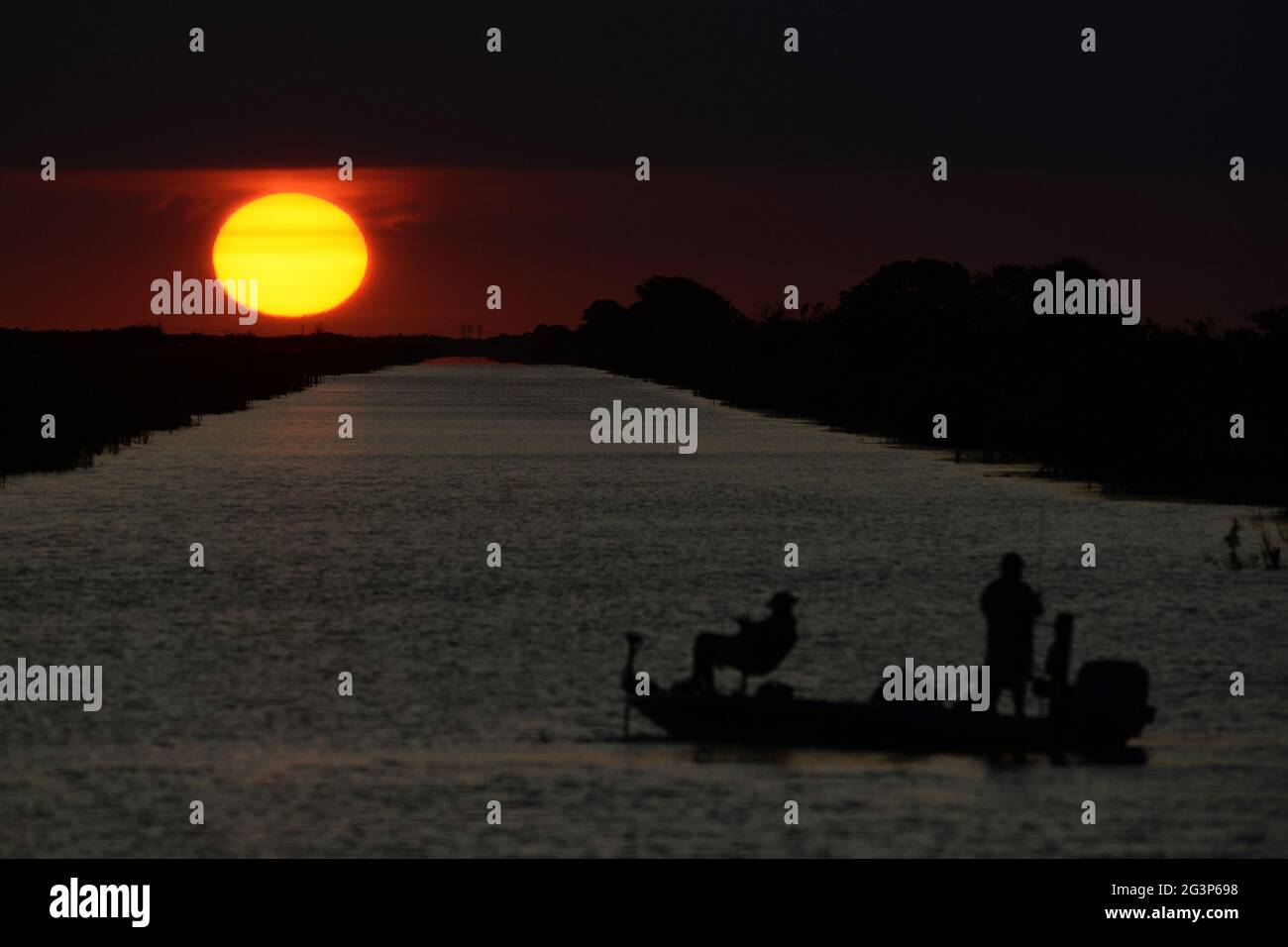 Miami - FL - 20210502 The sun sets over the Everglades National Park ...