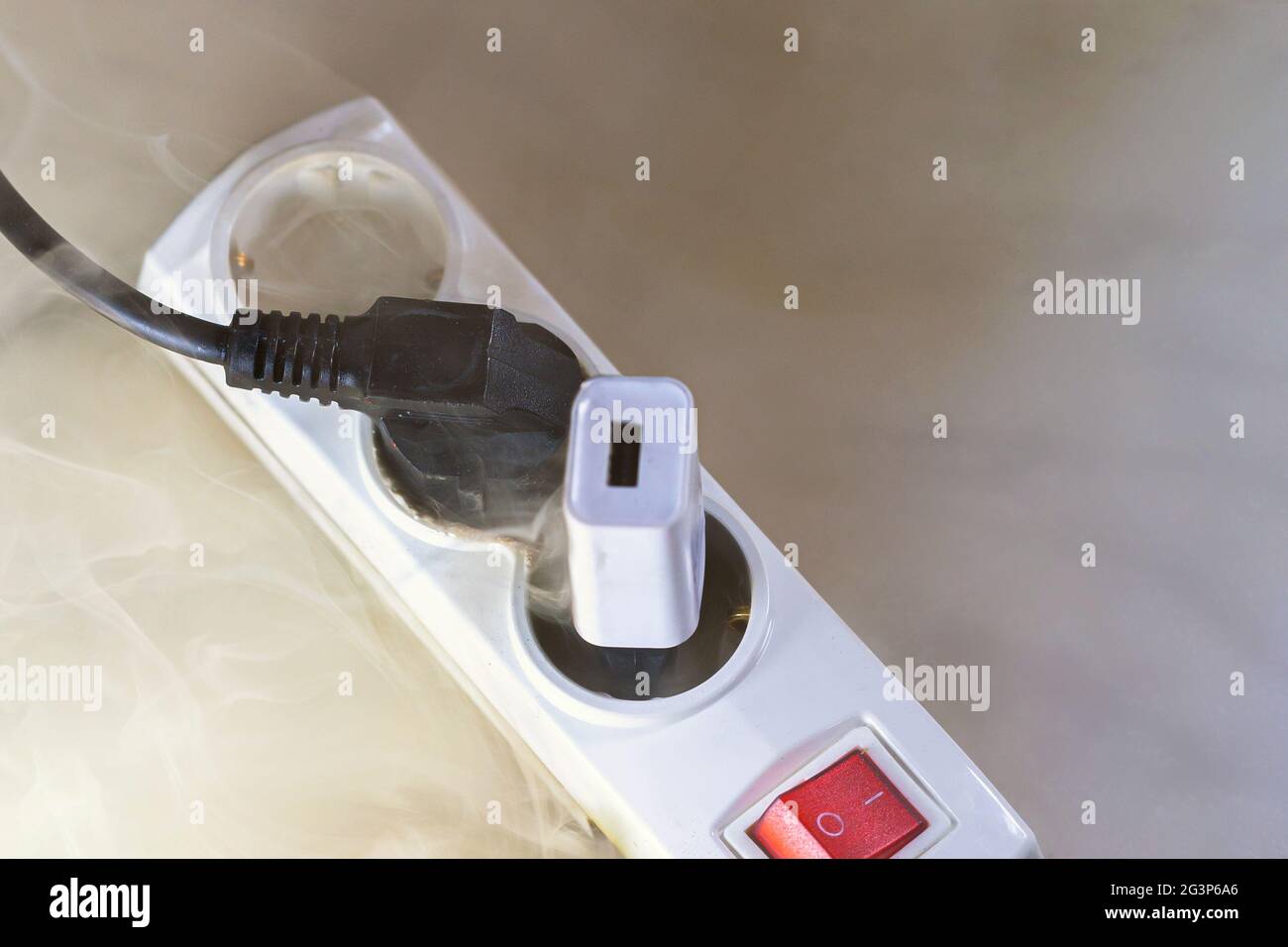 Ignited plug in the power supply board - short circuit of the wiring ...