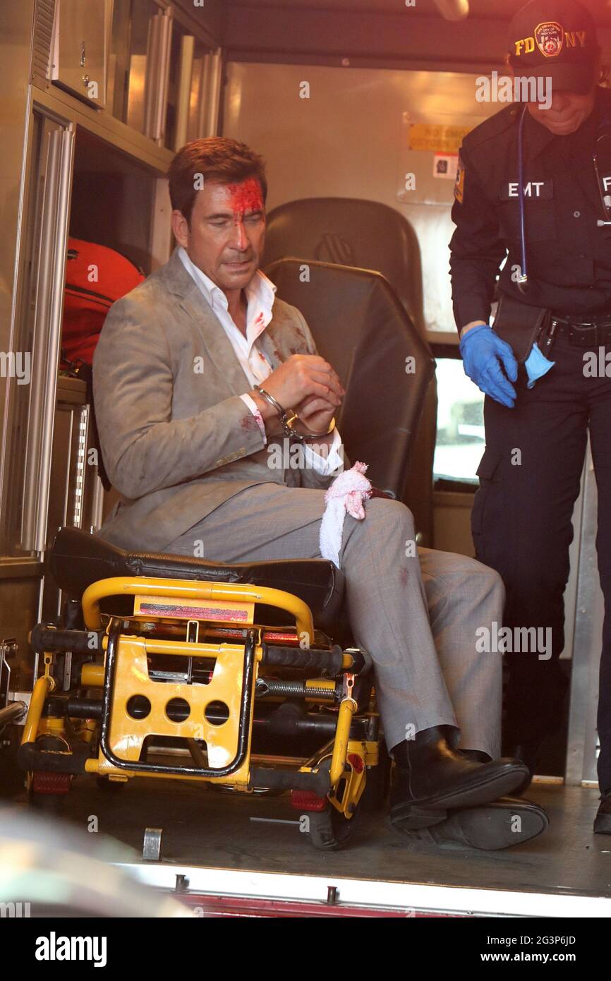 New York - NY - 20210520 Dylan McDermott and Christopher Meloni film a ...
