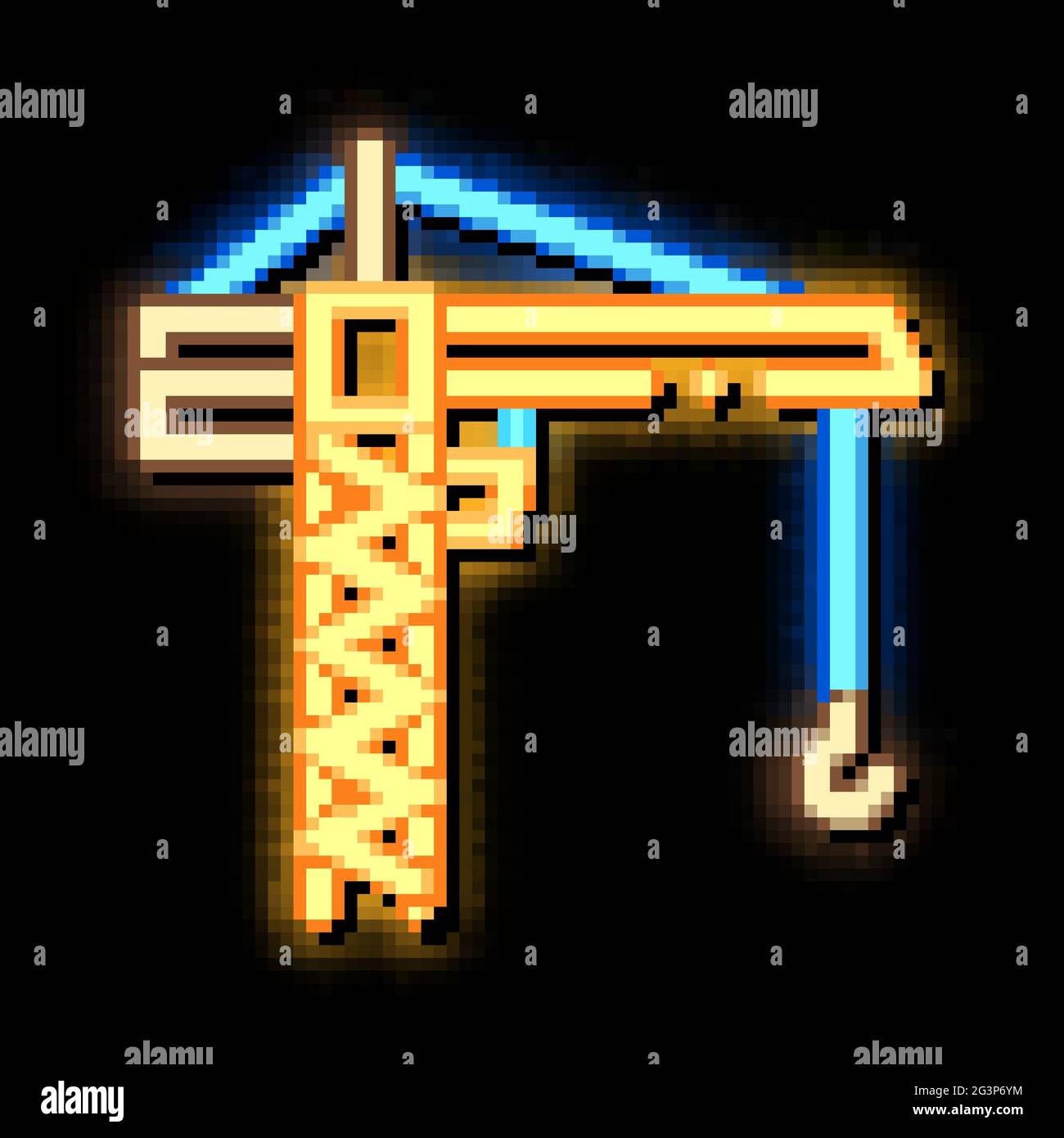 engineering crane neon glow icon illustration Stock Vector Image & Art ...