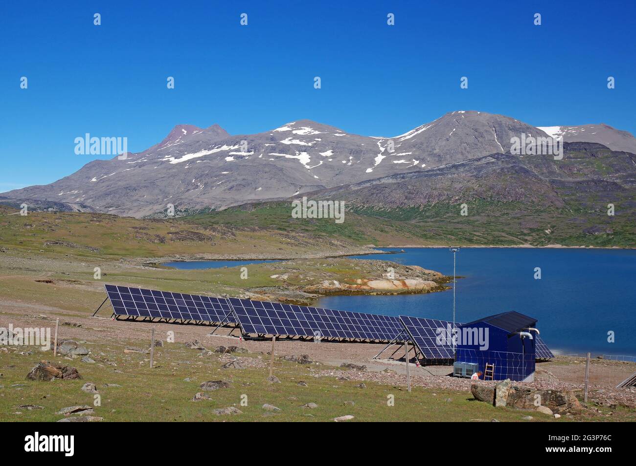Solar energy in greenland Stock Photo - Alamy
