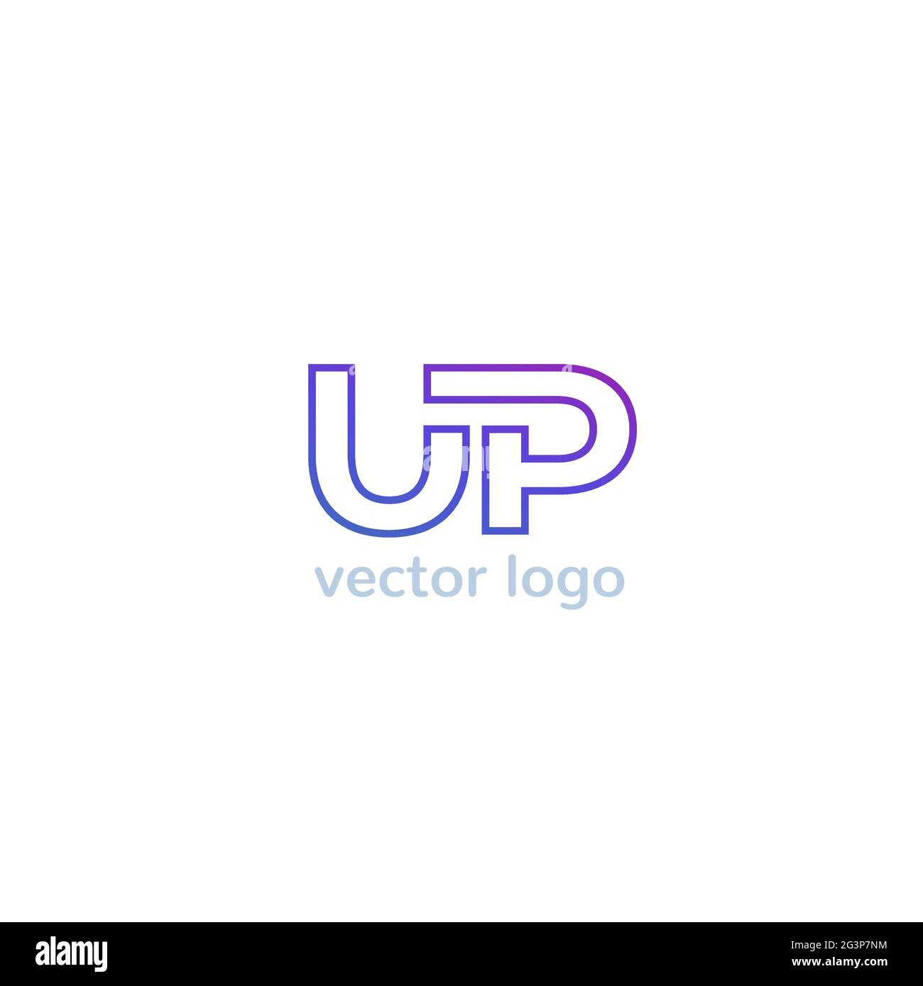 UP logo design, line letters Stock Vector Image & Art - Alamy