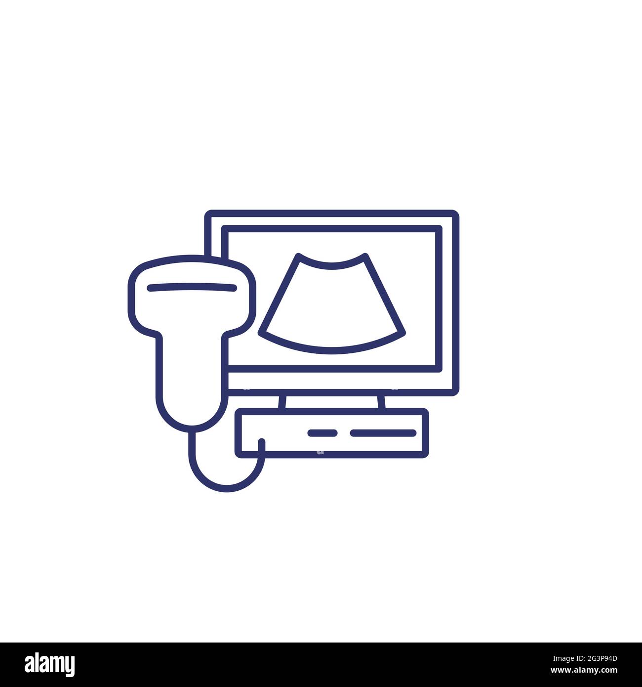 Sonography machine icon outline Stock Vector Images - Alamy