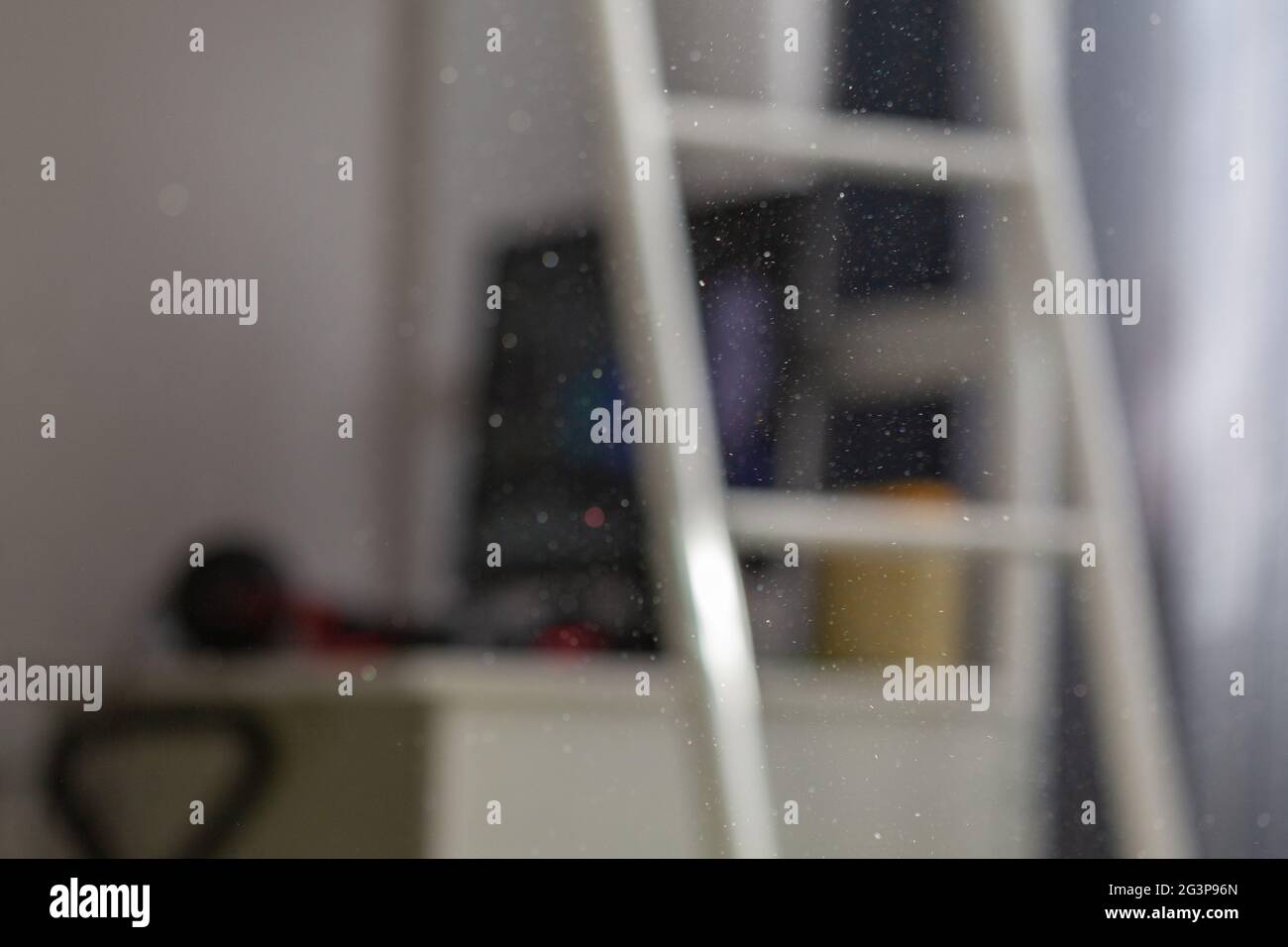 Dust in the room, in the sunlight from the window, in the Stock Photo ...