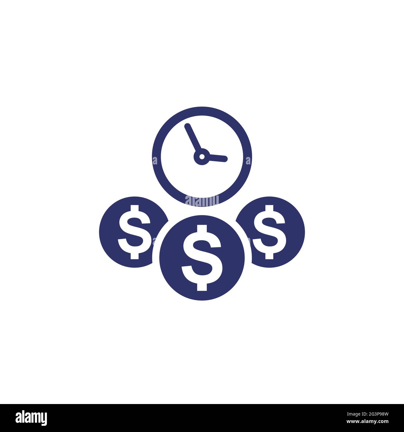 time and money icon on white, vector Stock Vector Image & Art - Alamy