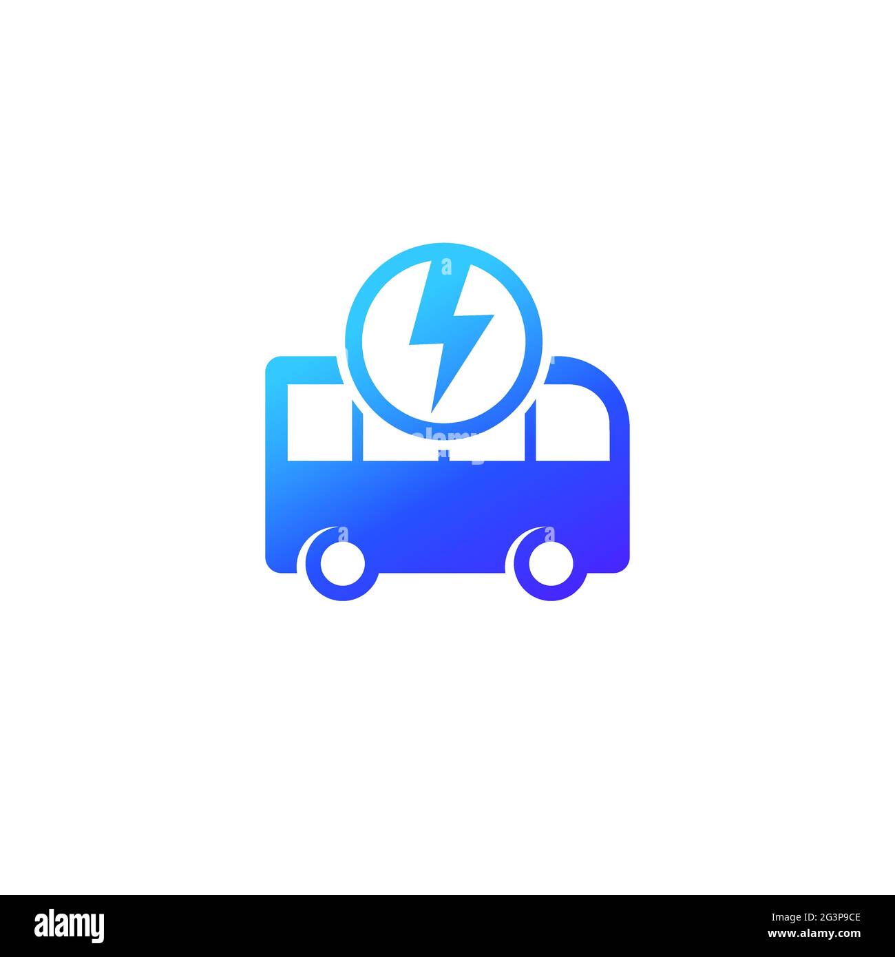 electric bus icon on white, clean transport vector Stock Vector Image ...
