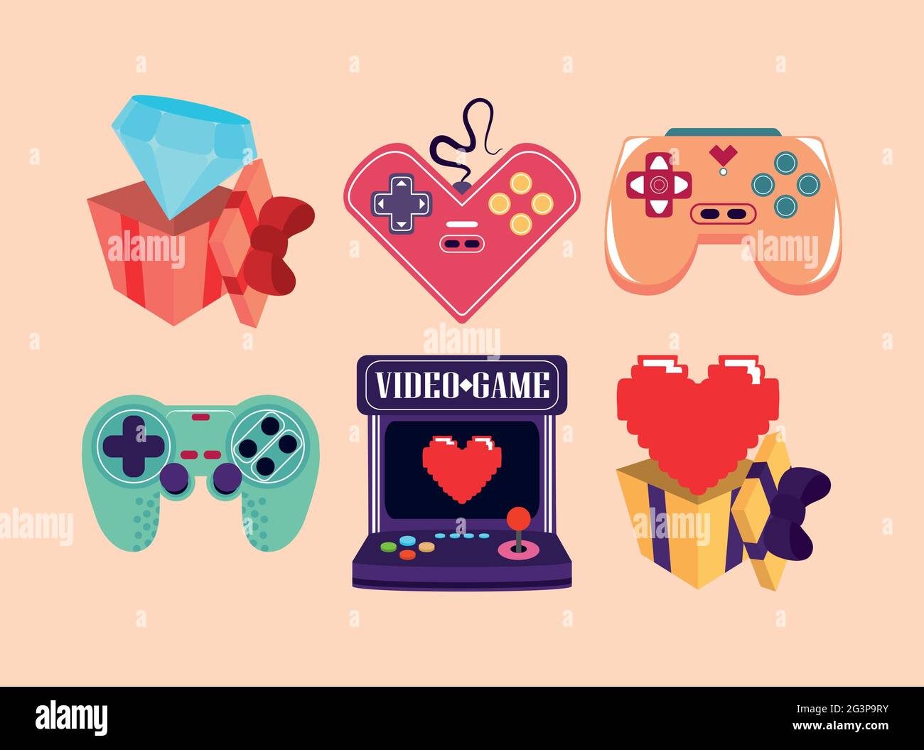 videogame icon set Stock Vector Image & Art - Alamy