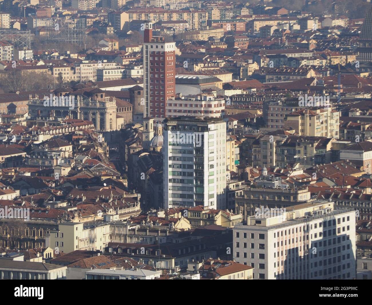 Aerial view of Turin city centre Stock Photo - Alamy