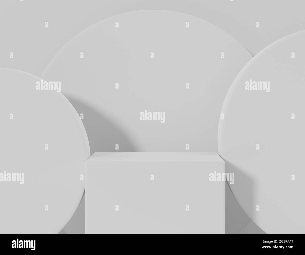 3d rendering of empty box Podium in marble white color . Blank pedestal ...