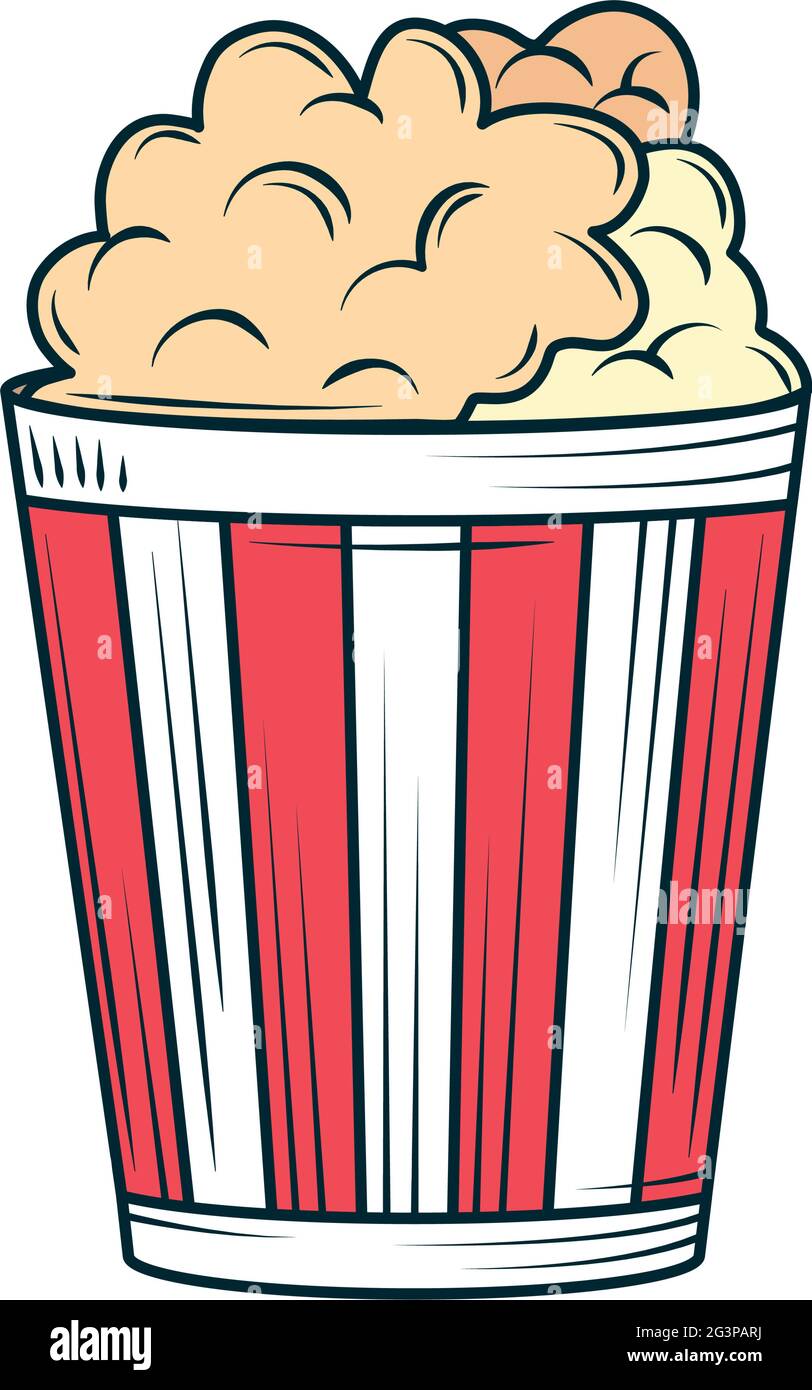 Tasty fresh popcorn in Stock Vector Images - Alamy