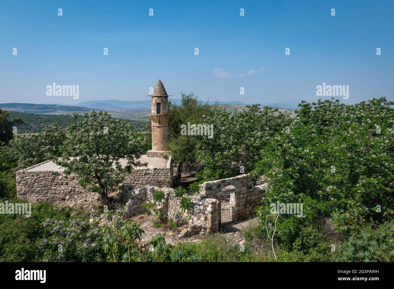 Hittin Village mosque. The mosque is the only complete structure that ...