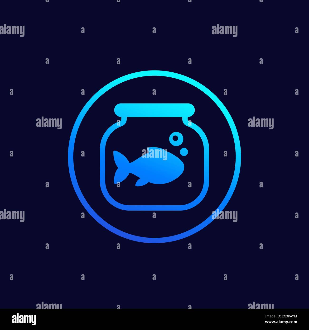 Aquarium and fish vector icon Stock Vector Image & Art - Alamy