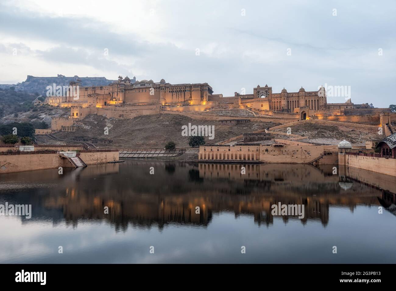 Sunset over amer fort Stock Photo - Alamy
