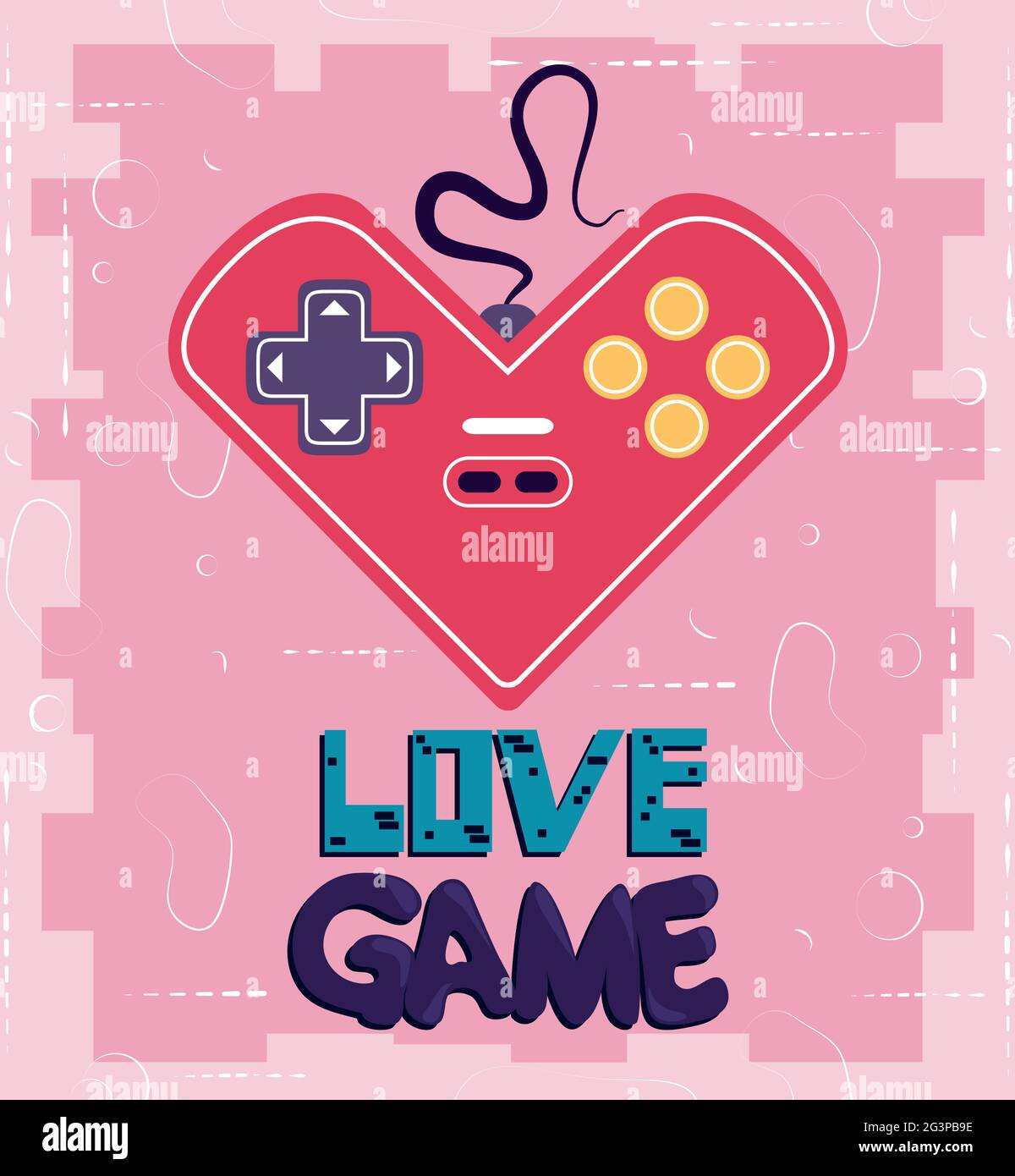 Love game gamepad Stock Vector Images - Alamy