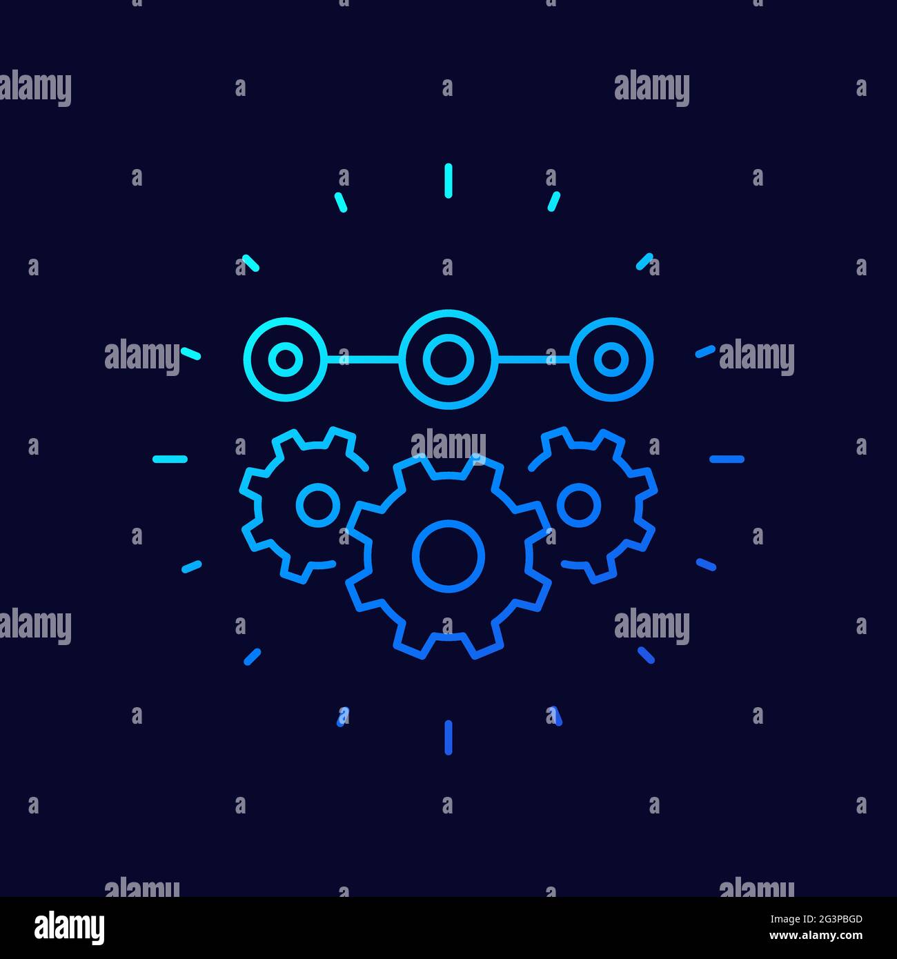 production process line vector icon Stock Vector Image & Art - Alamy