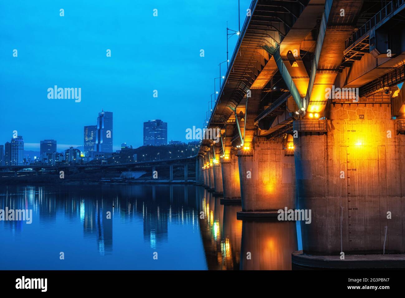 Cheongdam bridge at night Stock Photo - Alamy