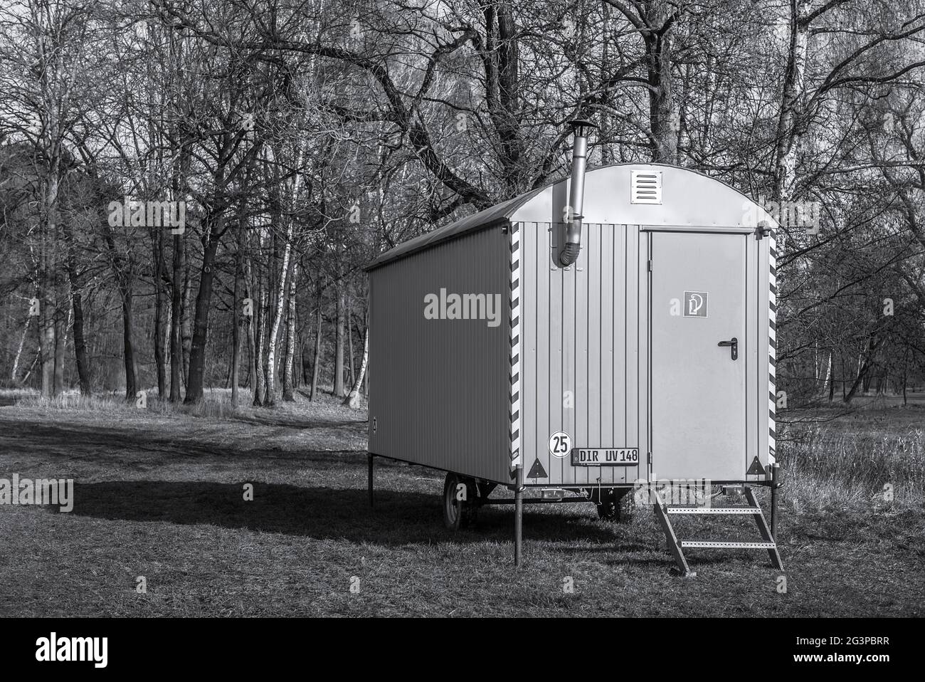 The construction wagon in the forest Stock Photo - Alamy