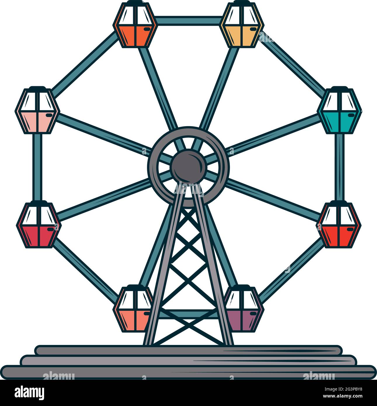 Fairground merry go round Stock Vector Images - Alamy