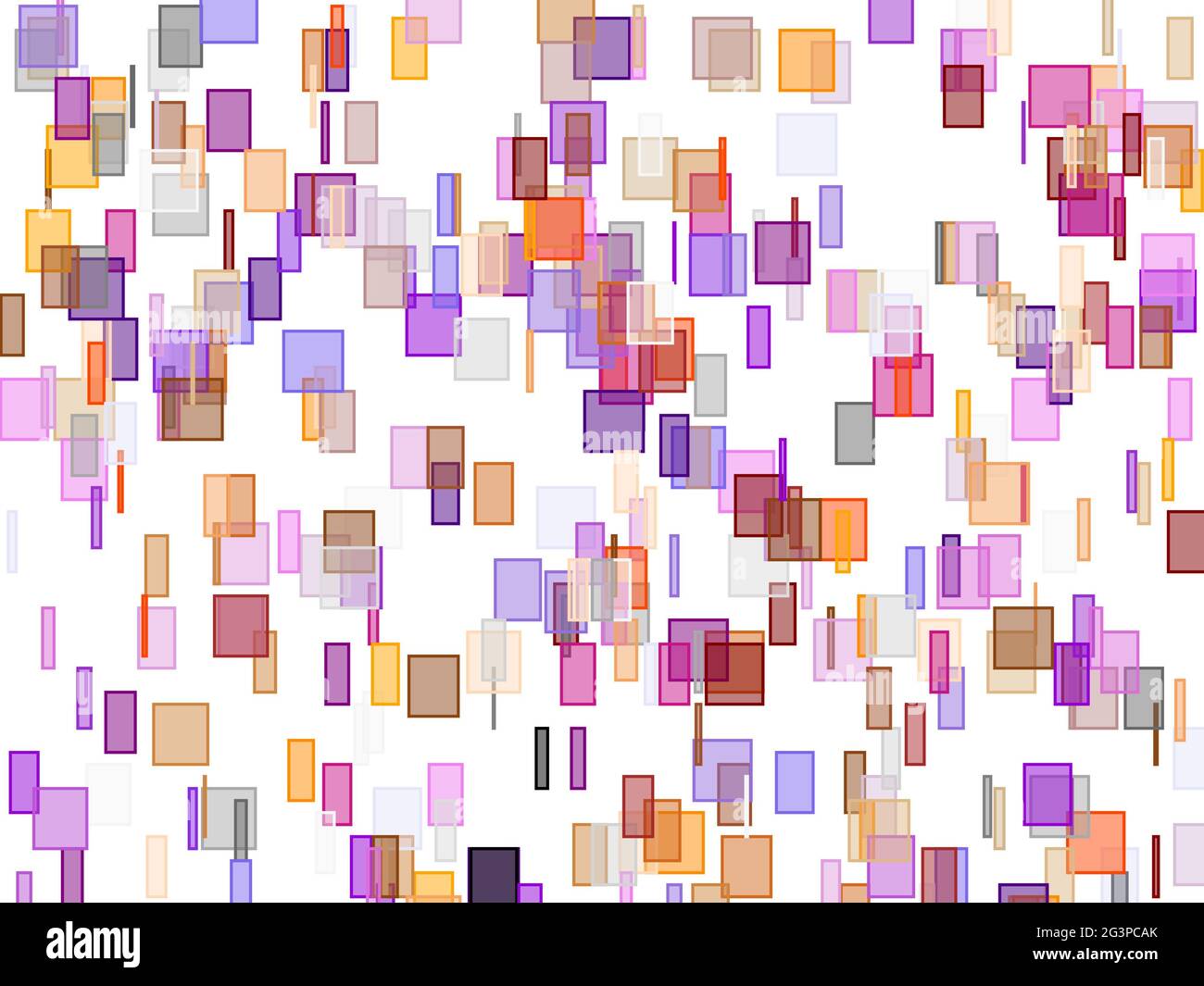 Abstract violet grey orange brown squares illustration background Stock ...