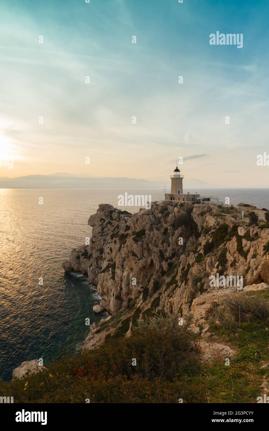 Lighthouse on the cliff Stock Photo - Alamy