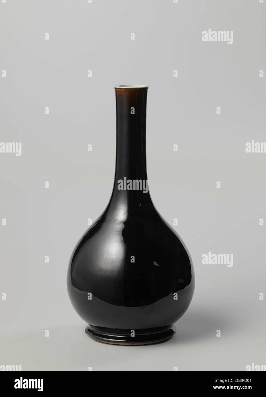 Pear-Shaped Bottle with a Dark Brown Glaze. Pear-shaped vase of ...