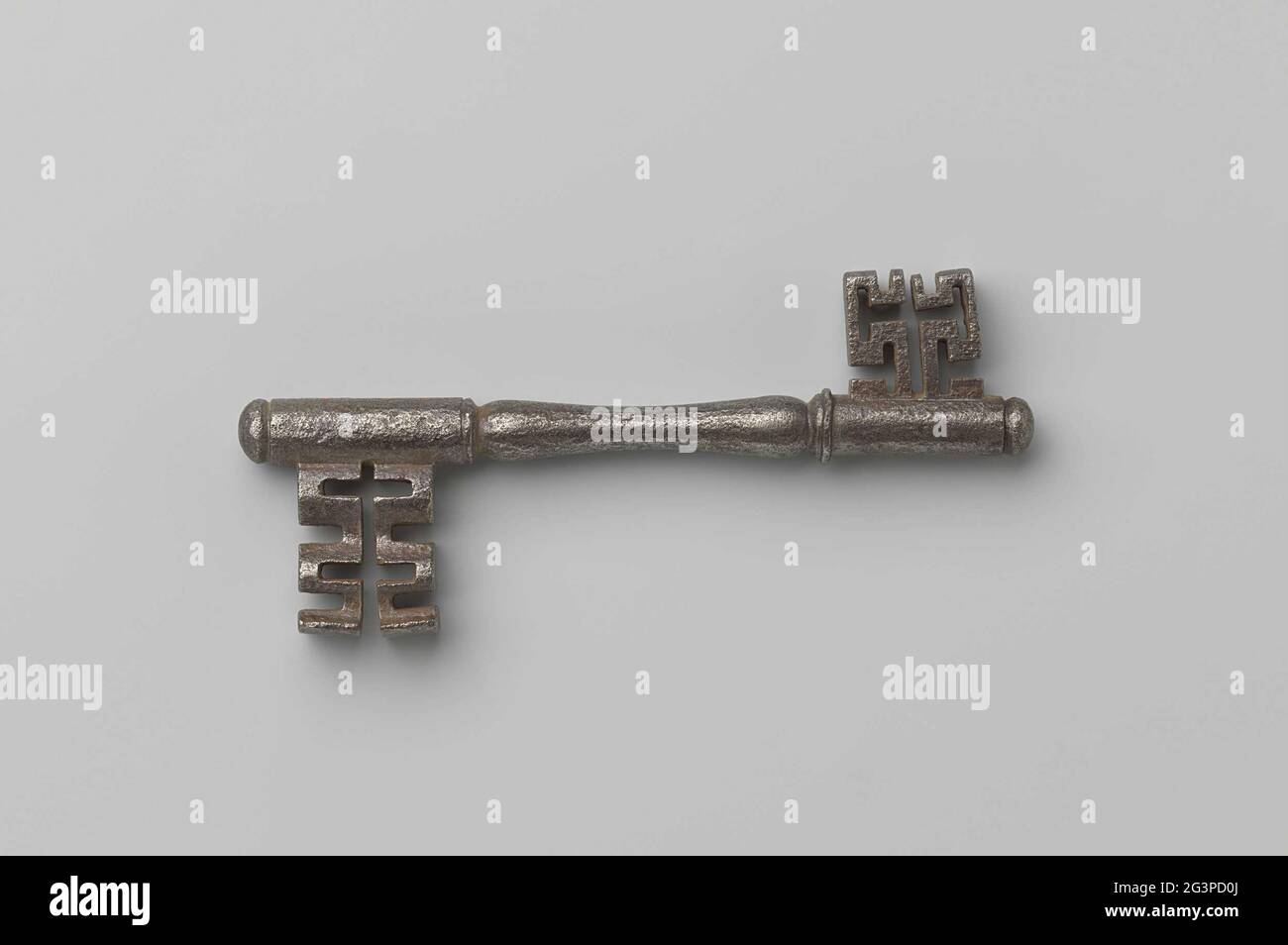 Double key with two beards. Double key with two beards attached to ...