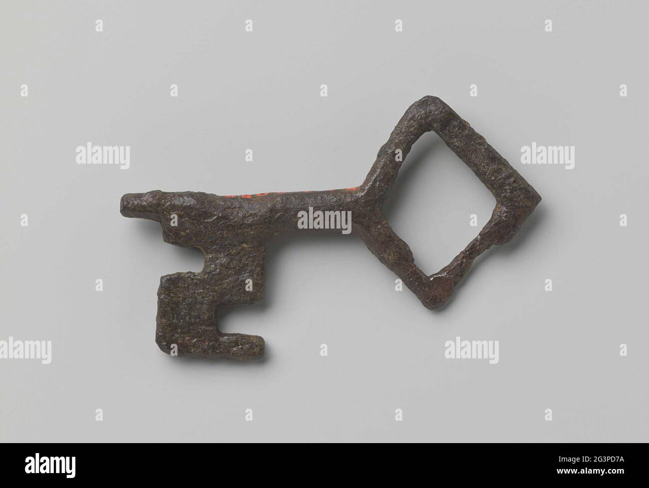 Key. Key with diamond-shaped eye. The short shaft ends under the beard ...