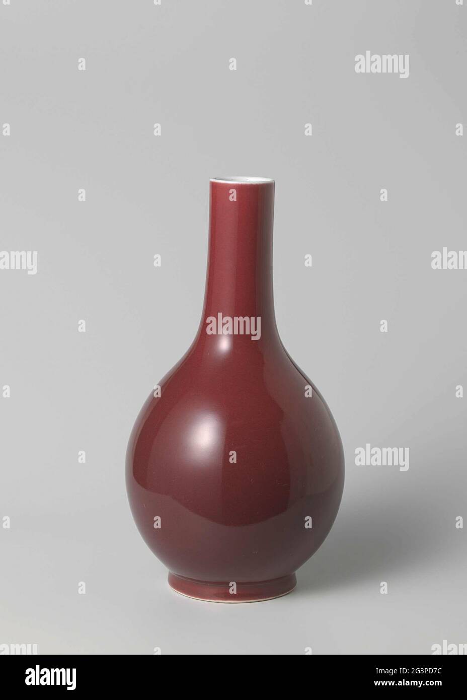 Pear-Shaped Bottle Vase With a Red Glaze. Bottle-shaped vase of ...