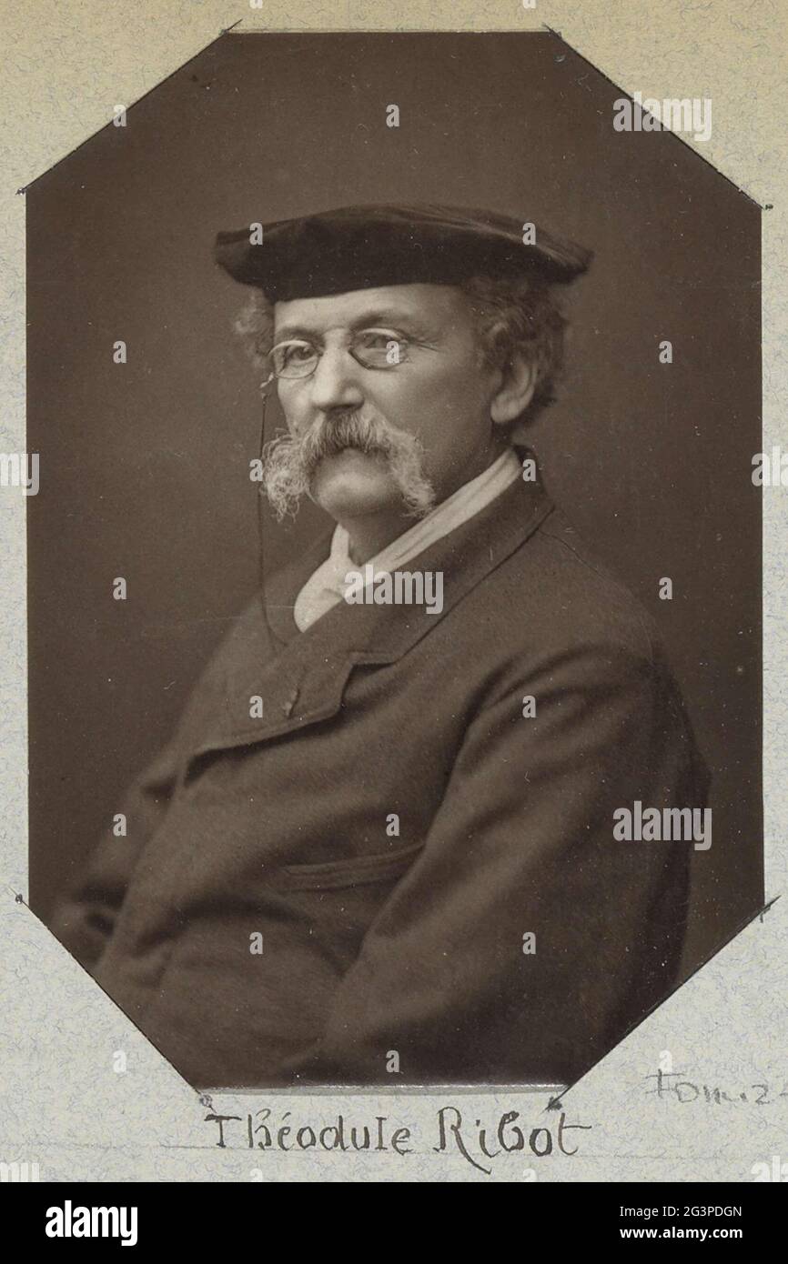 Portrait of Théodule Augustin Ribot, French painter. Part of a French ...