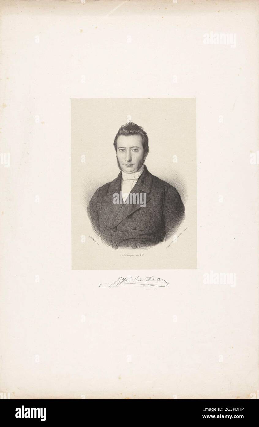 Portrait of Jan Jakob Lodewijk ten Kate. Portrait of the portrayed ...