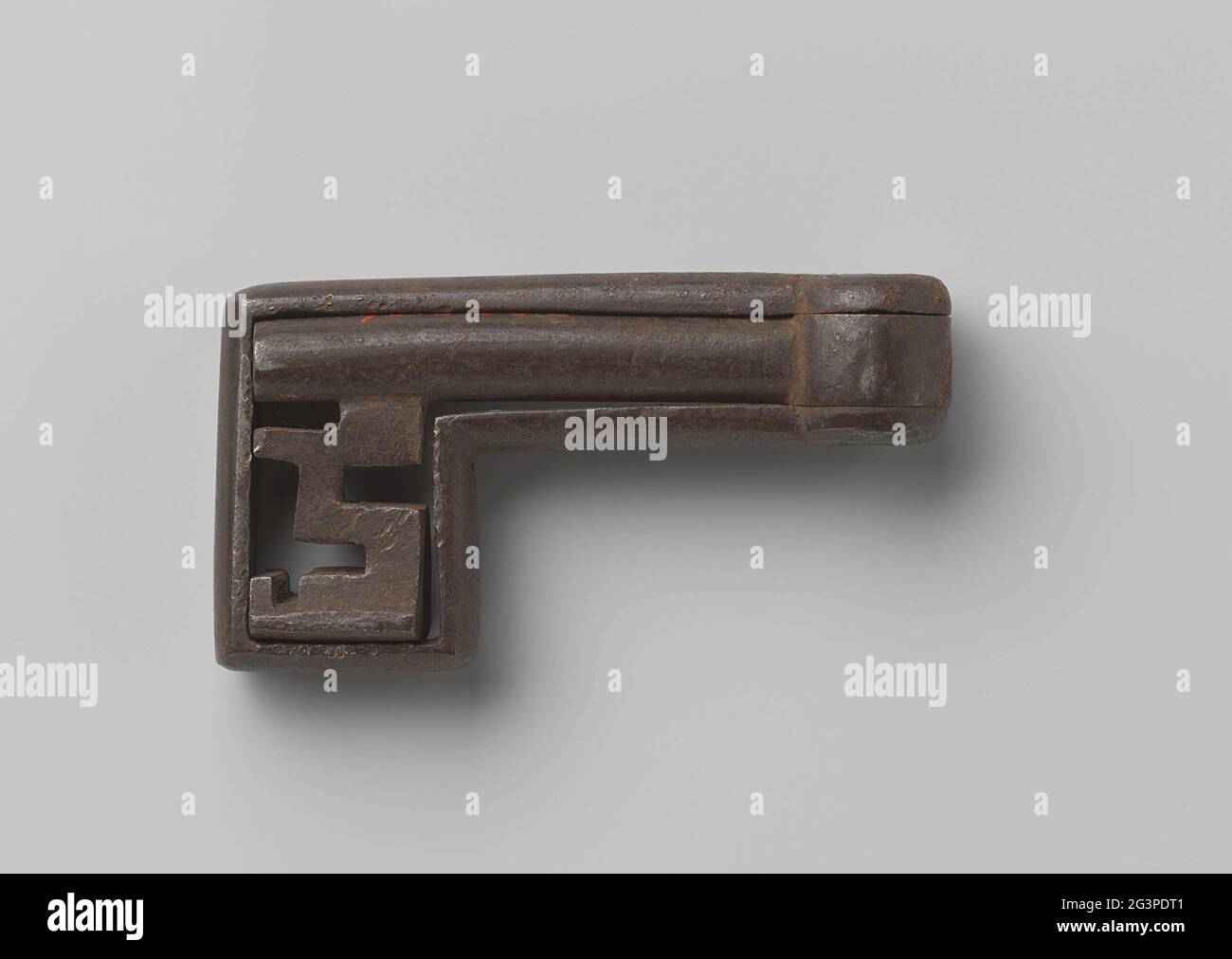 Folding key. Fold key whose wide handle over the beard and shaft can be ...